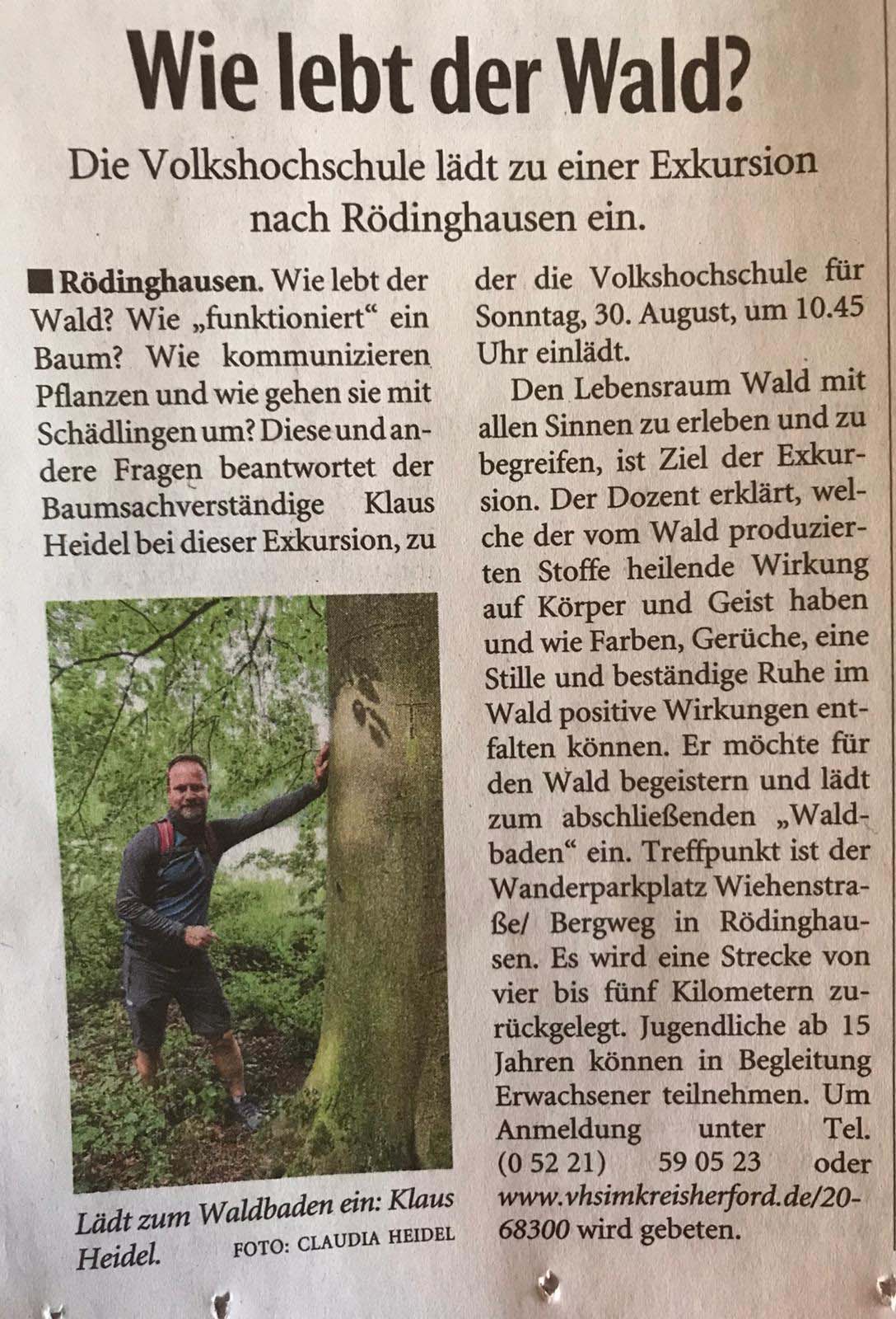 Presse – Achtsamkeit im Wald